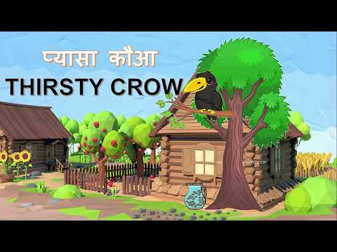 Thirsty Crow Story in hindi | प्यासा कौआ clever crow | Thirsty crow story for kids