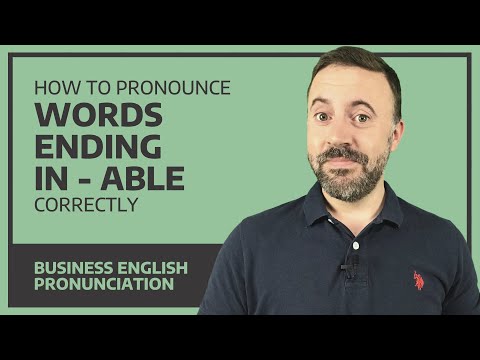 How to pronounce words ending in -able