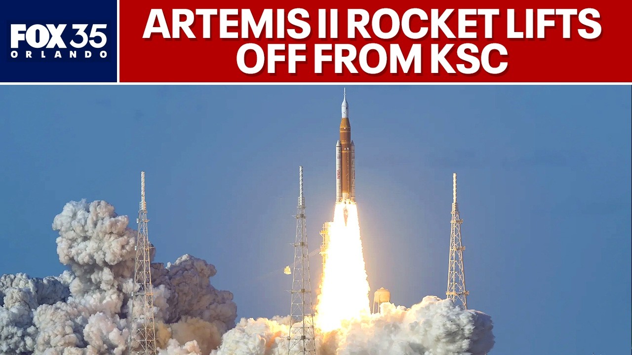 Artemis II rocket lifts off from Kennedy Space Center