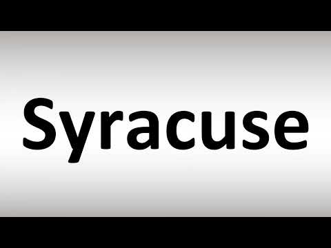 How to Pronounce Syracuse