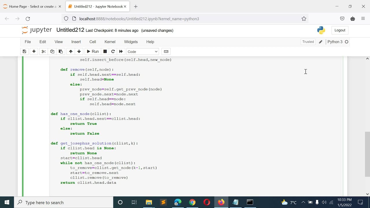 Python Program to Solve Josephus Problem using Linked List