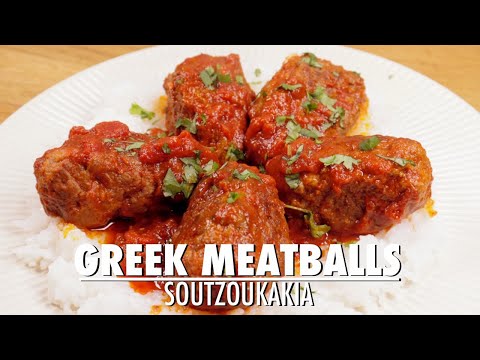 Greek Meatballs With Tomato Sauce | Soutzoukakia