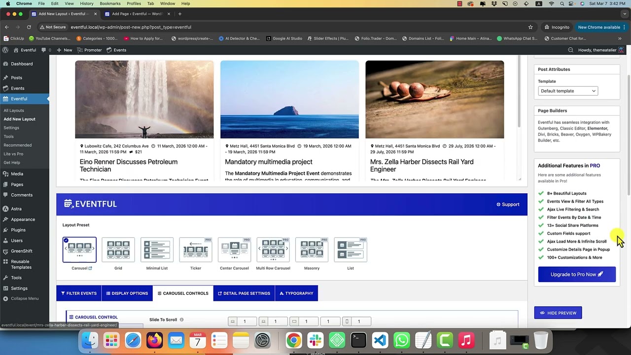 How to Create an Events Carousel in WordPress | Eventful Plugin Tutorial (Free)