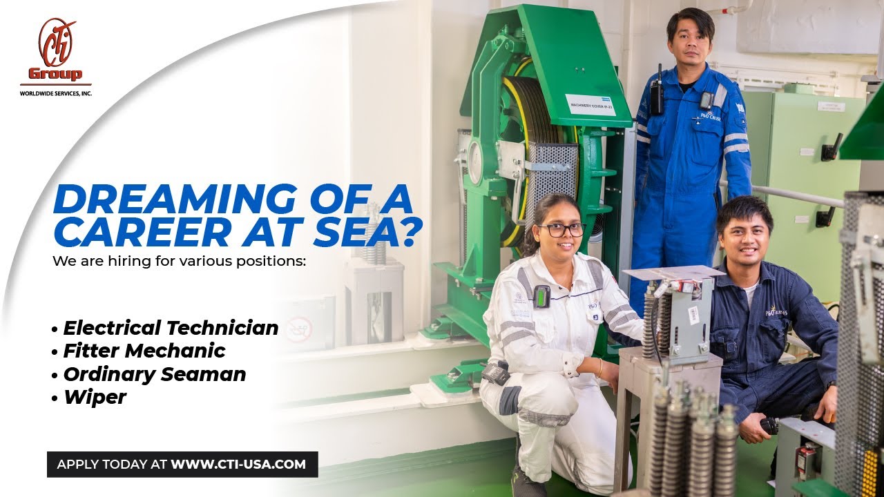 CTI Group is hiring for various Deck & Engine positions!