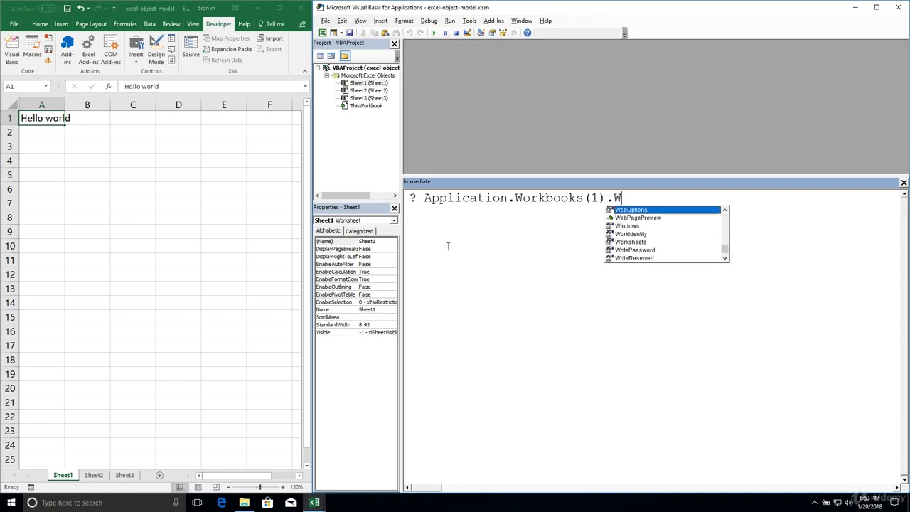 Fundamentals of Excel Object Model - The Excel Object Model