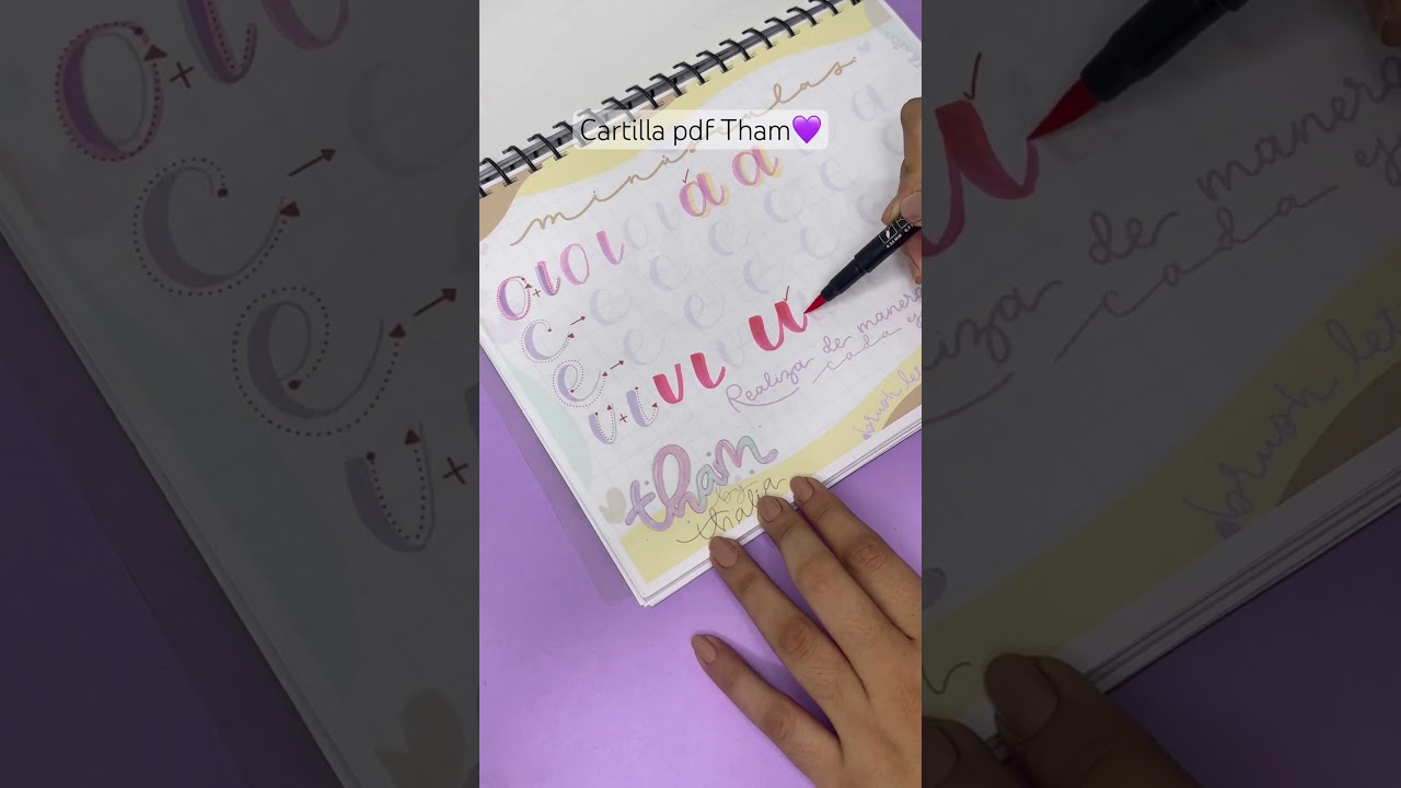 Así es nuestra cartilla pdf😍✍🏻 #lettering  #howtowritecalligraphy #cursivewriting #brushlettering