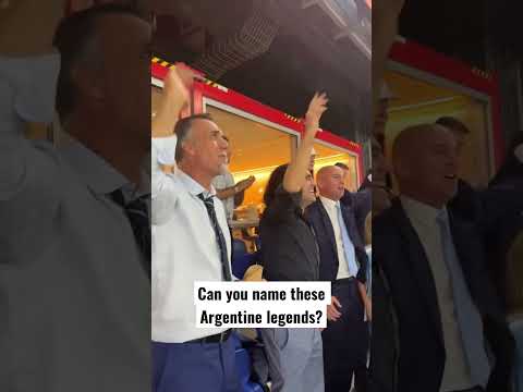 Gotta love these legends cheering on Argentina