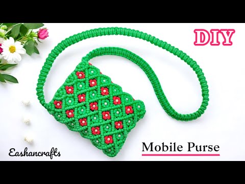 Easy Macrame Phone Bag 😍 - Macrame Bag Tutorial | DIY Macrame Cell Phone Crossbody Bag