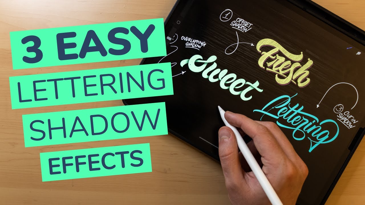 3 EASY Lettering Shadow Effects In Procreate (Step-By-Step Tutorial)