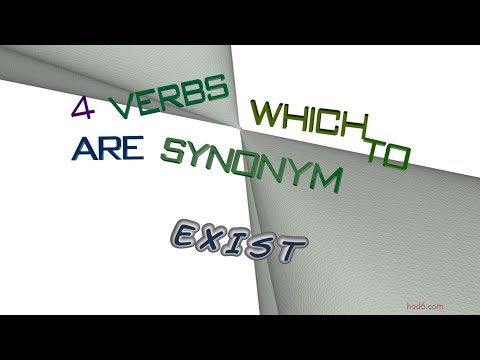 exist - 4 verbs which mean exist (sentence examples)