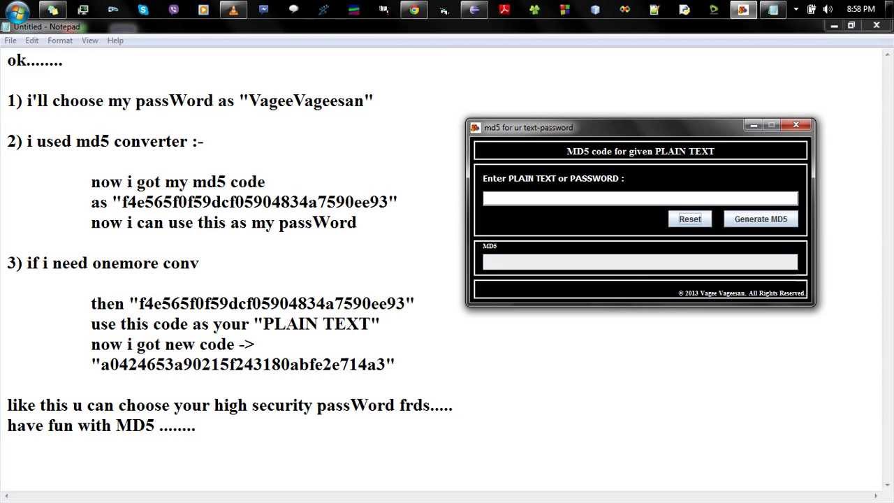 md5 converter application in JAVA