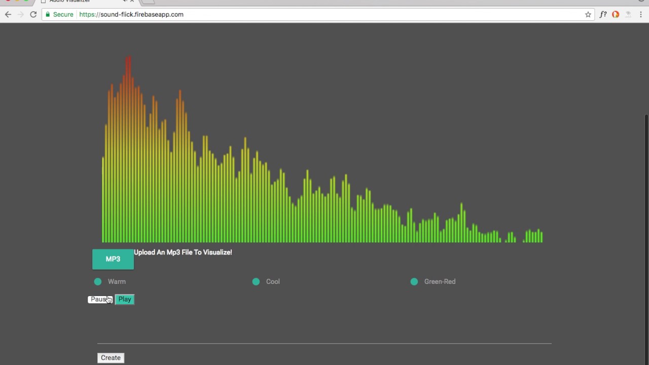 Audio Visualizer and spotify playlist generator