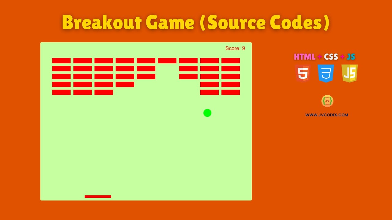 How to Create a #Breakout #Game Using HTML, CSS and JavaScript (Free Source Codes)