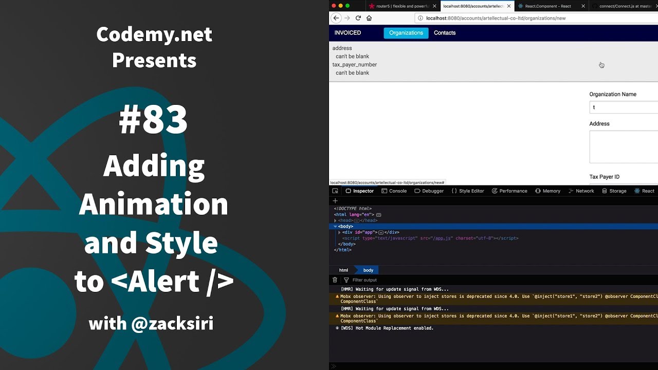 React: Adding Animation and Style to Alert Component - [083]