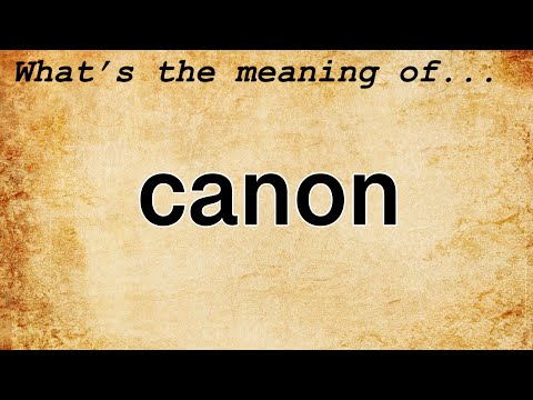 Canon Meaning | Definition of Canon