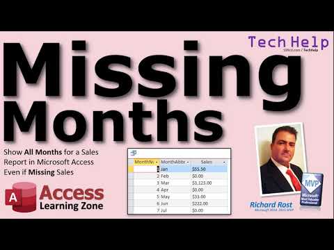 Missing Months: Show All Months for a Yearly Sales Report in Microsoft Access Even if Missing Sales
