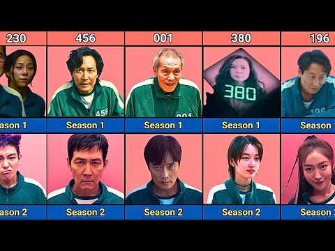 Squid Game Characters In Season 1 And Season 2
