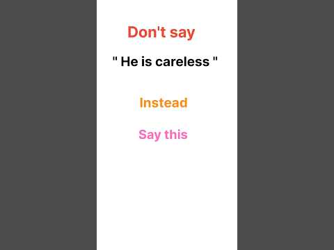 English vocabulary | Alternative words for "careless" | Speak English fluently and confidently