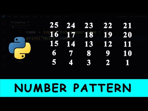 Python Program To Print Number Pattern in Square Shape | 15