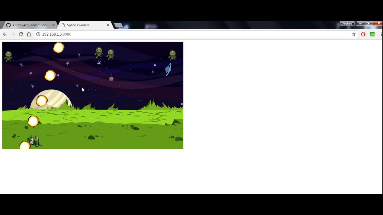 Space Invaders made in JavaScript. (Source Code in description)