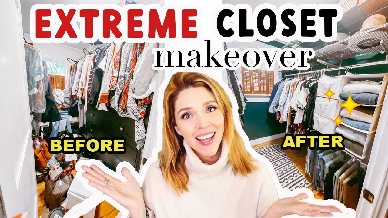 EXTREME CLOSET MAKEOVER + DECLUTTER // BEFORE + AFTER