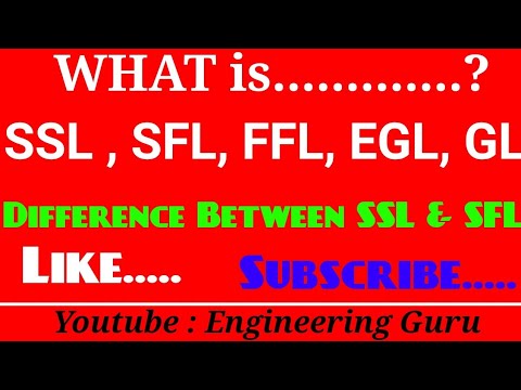 What is SSL, SFL, FFL, EGL & GL | Civil Engineering interview Question | Difference b/w SSL & SFL