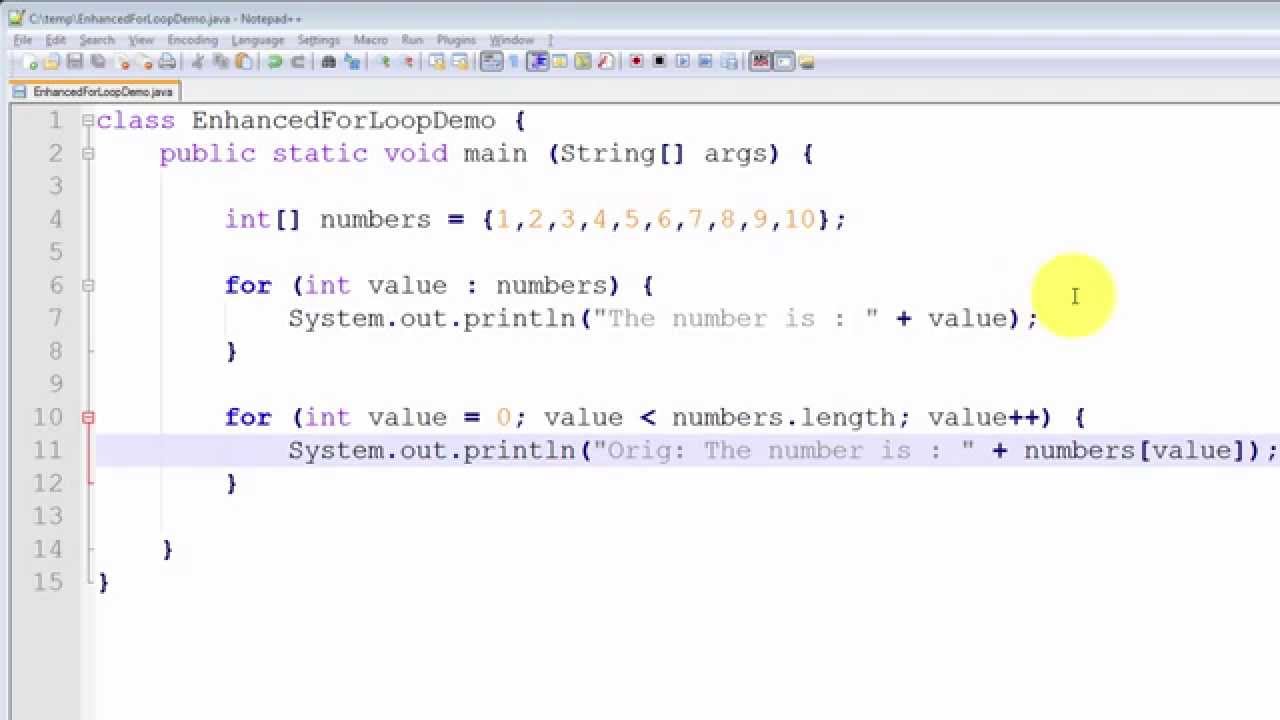Java Tutorial - Enhanced For Loop Explained and Illustrated