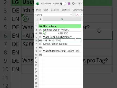 Mit KI in Excel Texte übersetzen einfach erklärt #excel #office365