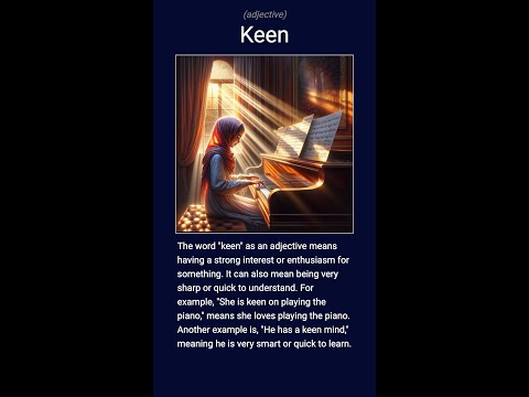 English word 'keen' adjective C1