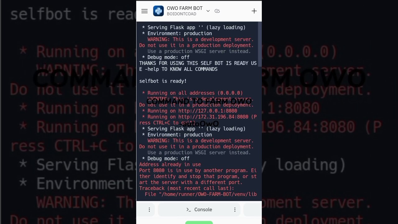 auto Owo farm bot replit