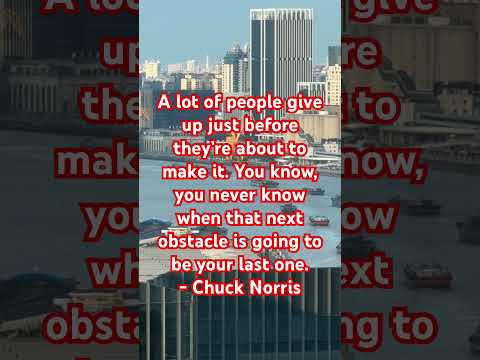 Chuck Norris Quote On Hanging In There For Success 🥋💯 #Shorts #Persistence #lifestrategies