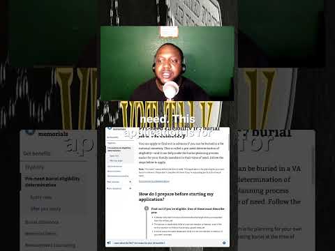 Pre-need eligibility for burial in a VA cemetery! (V3T-TALK)