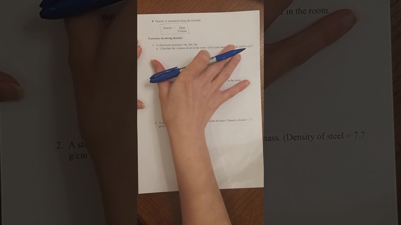 Density -  Worksheet 2