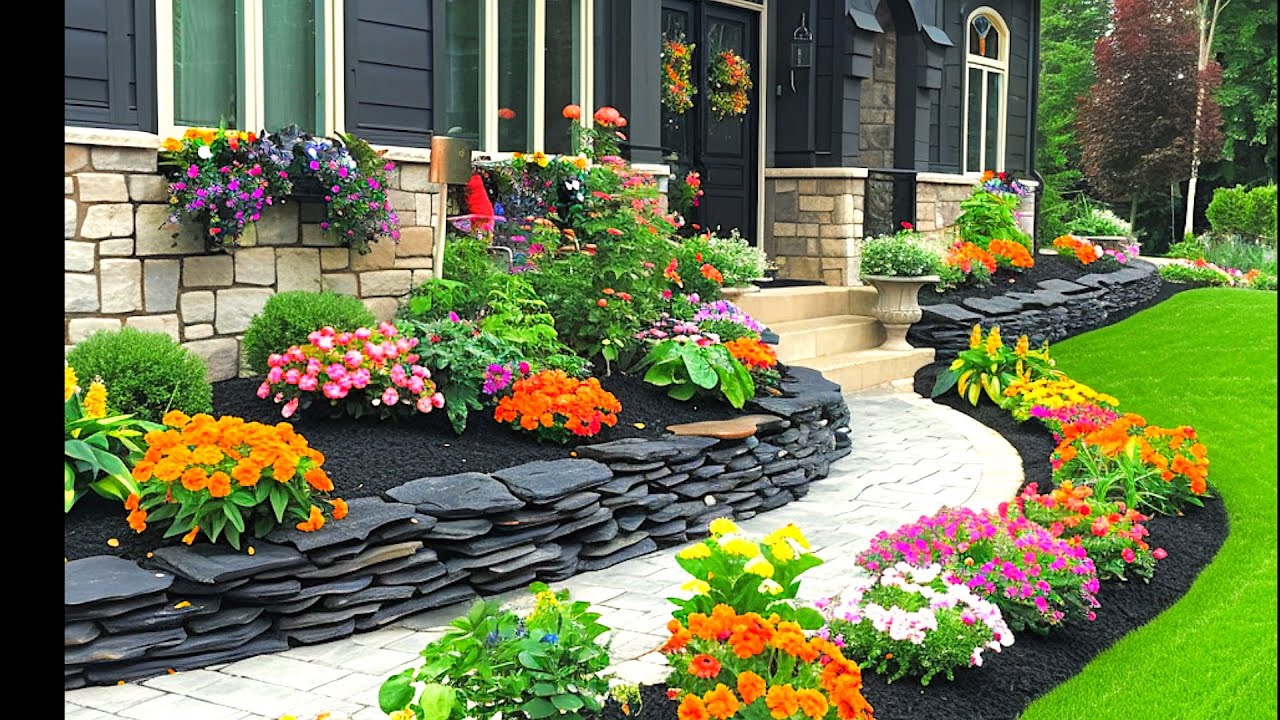 Stunning Front Yard Transformation: 2025 Flower Bed Ideas