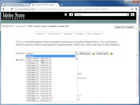 Making Course Evaluations Available (Mapping courses)