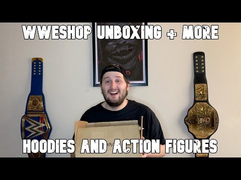 WWESHOP UNBOXING + MORE #5!!! (Hoodies & Action Figures!)