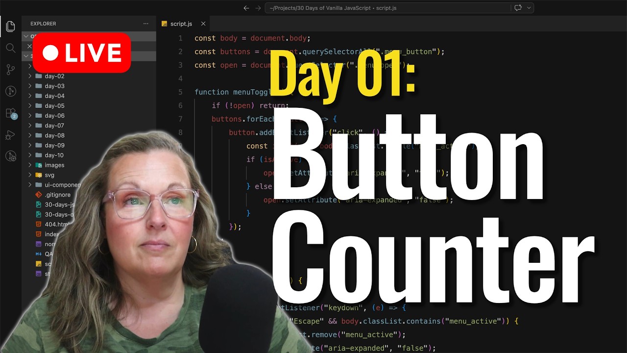 Build a Button Counter with JavaScript (No Frameworks) | Day 01