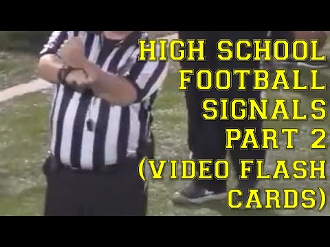 High School Football Penalty Signals - Video Flash Cards #2