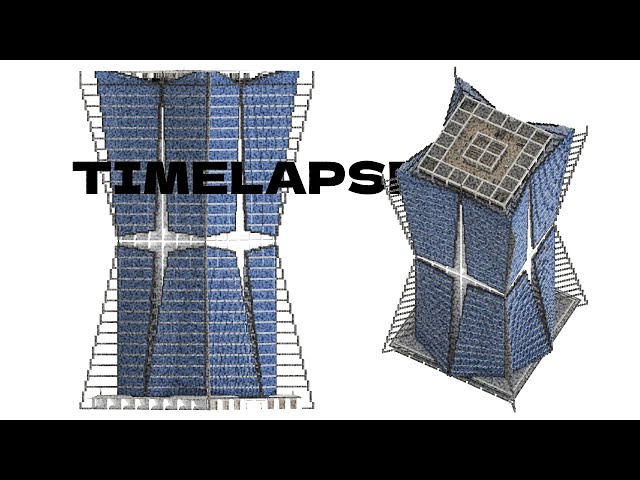 Skyscraper Week 6 - Obelisk - Curved w/ full interior Minecraft Map