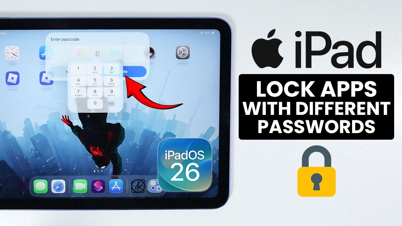 How to Lock Apps with Different Password / Passcode on iPad (iPadOS 26)