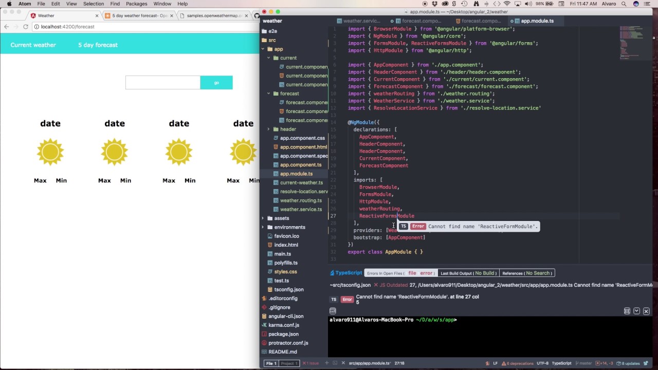 weather application #12   Forms data drive approach