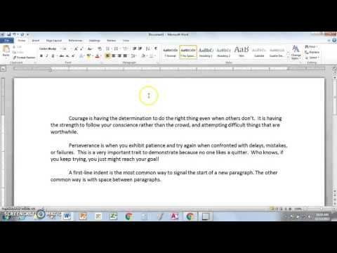 Indented Paragraphs