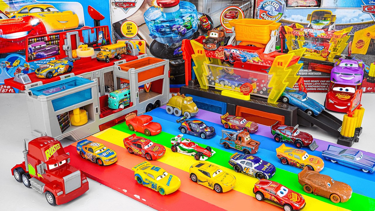 Disney Pixar Cars Unboxing Review | Disney Pixar Cars Color Changers Race Ready Car Wash Playset