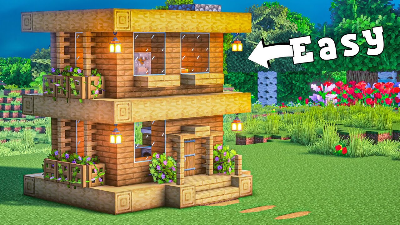 Minecraft: How To Build Starter Survival House / Tutorial - Minecraft ...