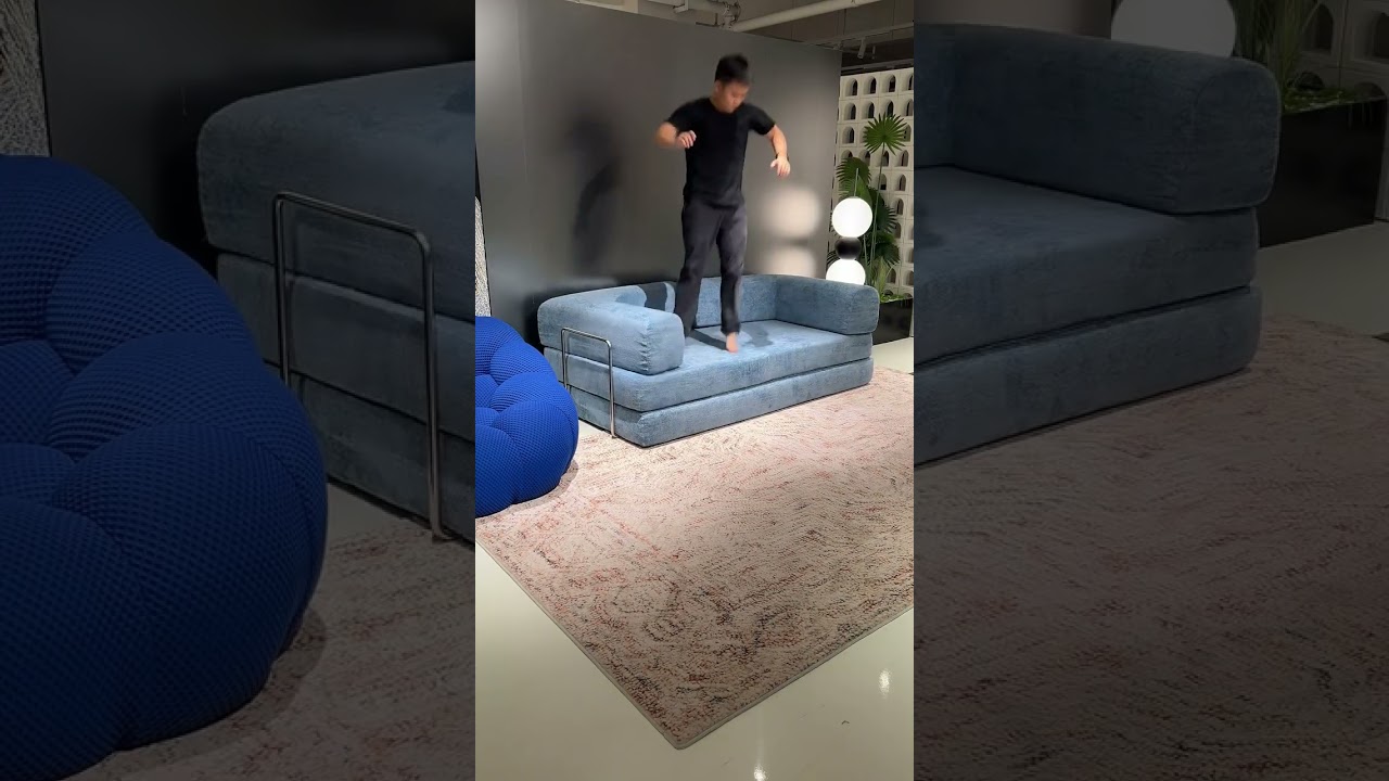 Interior lovers, this sofa’s a mood. 💖 Corduroy Convertible Sofa #sofa