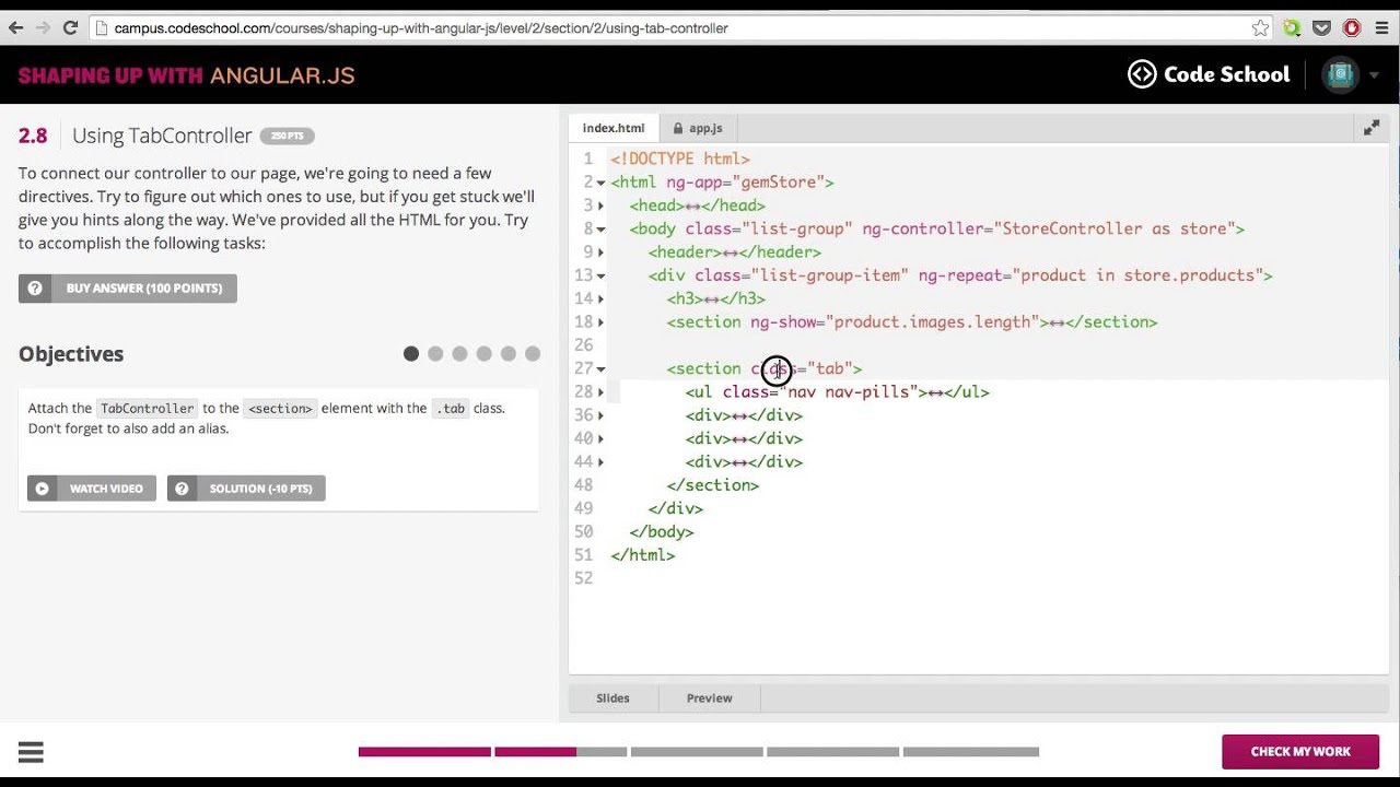 angularjs school controller task not working