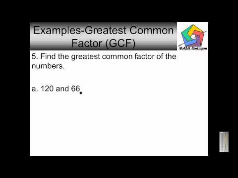 6th Grade Greatest Common Factor
