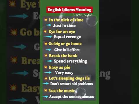 English Idioms Meaning | Boost Your English | Speak Fluent English