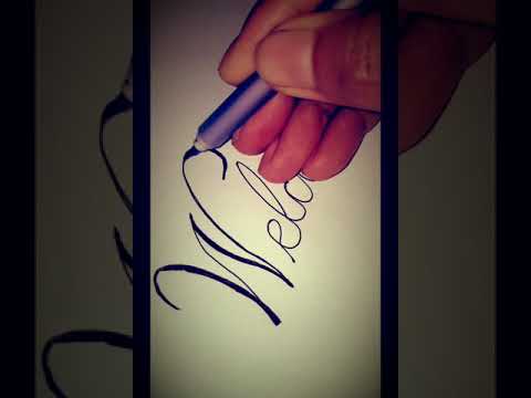 Cursive fancy handwriting in English | Welcome | Handwriting practice | beginners calligraphy |