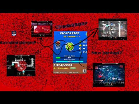 Géométry dash : Cicada 3302 new hardest